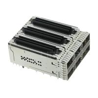 China 2299924-2 TE ZQSFP+ Receptacle with Cage Ganged (2x3) with Heat Sink Connector EMI Springs for sale
