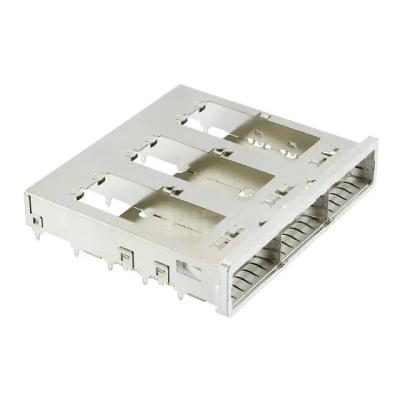 China TE 2007474-1 QSFP+ Cage Ganged (1x3) Connector Press-Fit Through Hole for sale