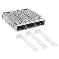 China TE 2057042-4 QSFP+ 1x3 Cage with Heat Sink Included Lightpipe 14 Gb/s for sale