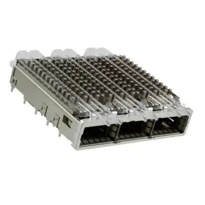 China TE 2057042-5 QSFP+ Cage Ganged (1 x 3) with Heat Sink Connector Included Lightpipe for sale