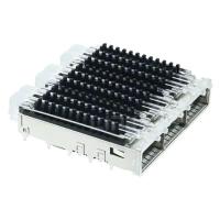 China TE 2057042-9 QSFP+ Cage Ganged (1 x 3) with Heat Sink Connector 14 Gb/s Included Lightpipe for sale