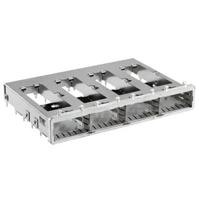 China TE 2007668-1 QSFP+ Cage Ganged (1 x 4) Connector Press-Fit Through Hole for sale