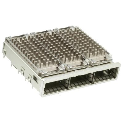 China TE 2007456-2 QSFP+ Cage Ganged (1 x 3)  With Heat Sink Connector 14 Gb/s for sale