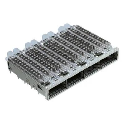 China TE 2057183-2 QSFP+ Cage 1 x 4 Port With Heat Sink Included Lightpipe for sale