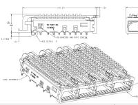 China TE 2057183-2 QSFP+ Cage 1 x 4 Port With Heat Sink Included Lightpipe for sale
