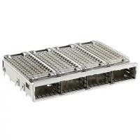 China 2007625-1 QSFP+ Cage Assembly 1x4 Port With Heat Sink 14 Gb/s Press-Fit Through Hole for sale