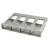 China TE 2007667-1 QSFP+ Cage Ganged (1x4) Connector 14 Gb/s Press-Fit Through Hole for sale