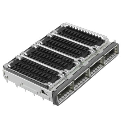 China TE 2170287-7 QSFP+ Cage Ganged (1x4) With Heat Sink Connector 14 Gb/s Elastomeric Gasket for sale