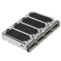 China 2170287-4 QSFP+ 1x4 Cage Assembly With Heat Sink Connector 14 Gb/s Elastomeric Gasket for sale