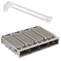 China TE 2007626-3 QSFP+ 1x4 Cage With Heat Sink Connector 14 Gb/s Included Lightpipe for sale