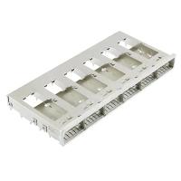 China TE 2143329-1 QSFP+ Cage Ganged (1 x 6) Connector Press-Fit Through Hole for sale