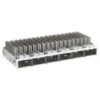 China TE 2143331-3 QSFP+ Cage Ganged (1 x 6) with Heat Sink Connector Press-Fit Included Lightpipe for sale