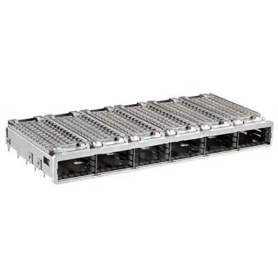 China TE 2143331-1 QSFP+ Cage Ganged (1 x 6) with Heat Sink Connector Press-Fit Included Lightpipe 14 Gb/s for sale