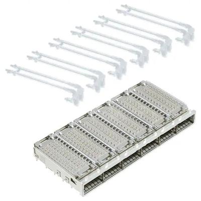 China 2143331-4 QSFP+ Cage Ganged (1 x 6) with Heat Sink Connector Included Lightpipe 14 Gb/s for sale