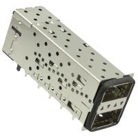China 2085945-3 QSFP+ Cage Assembly 2x1 Port With Integrated Connector Included Lightpipe for sale