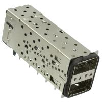 China 2085945-7 QSFP+ Cage Assembly 2x1 Port With Integrated Connector Included Lightpipe 14Gb/s for sale