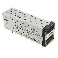 China TE 2085945-1 QSFP+ Cage Assembly 2x1 Port With Connector Included Lightpipe 14 Gb/s for sale
