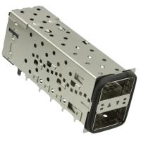 China TE 2085945-2 QSFP+ Receptacle With Cage Ganged (2x1) Connector Press-Fit  Included Lightpipe for sale
