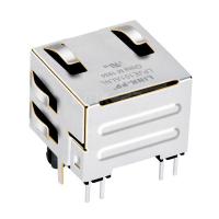 China Tab UP Green&Orange/Yellow LED  1X1 Port 8P8C RJ45 Connector without Integrated Magnetics for sale