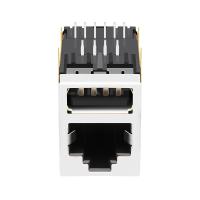 China LPJE319DNL Tab Up RJ45 Jack With Single USB Without Integrated Magnetics for sale