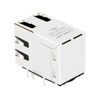 China LPJE305CNL Without LED Tab Up Single USB RJ45 Connector Without Integrated Magnetics for sale