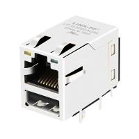China LPJE3060AGNL Yellow/Green LED Tab Up Single USB RJ45 Connector Without Integrated Magnetics for sale