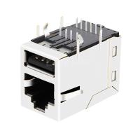 China LPJE3060CNL Without LED Tab Up Single USB RJ45 Jack Without Integrated Magnetics for sale