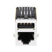 China LPJE3060CNL Without LED Tab Up Single USB RJ45 Jack Without Integrated Magnetics for sale