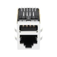 China LPJE305CNL Tab Up Without LED Single USB RJ45 Modular Jack Without Integrated Magnetics for sale