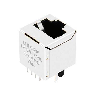 China Amphenol RJS-D0610-5NN-35 Compatible LINK-PP LPJE681XDNL Without LED 8P8C Vertical RJ45 Jack without Integrated Magnetics for sale
