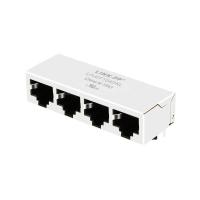 China Tab Down Without LED 1X4 Port Shielded RJ45 Jack Connector without Integrated Magnetics for sale