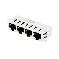 China Tab Down Without Led 1X4 Port RJ45 Magjack Connector without Integrated Magnetics for sale