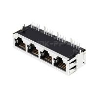China X Multiple XRJK-S-04-8-8-0-905 Compatible LINK-PP LPJEF123XCNL Tab Down Without LED 1X4 Port RJ45 Jack without Integrated Magnetics for sale