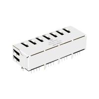China X Multiple XRJK-S-04-8-8-0-905 Compatible LINK-PP LPJEF123XCNL Tab Down Without LED 1X4 Port RJ45 Jack without Integrated Magnetics for sale