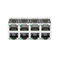 China X Multiple XRJD-S-24-8-8-W26 Compatible LINK-PP LPJE108XA62NL Tab Up Red&Yellow/Green LED 2X4 Port Jack RJ45 without Integrated Magnetics for sale