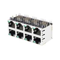 China Tab Up Red&Yellow/Green LED Without LED 2X4 Port RJ45 8 Pin Jack Connector Jacks without Integrated Magnetics for sale