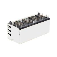 China X Multiple XRJD-S-24-8-8-4 Compatible LINK-PP LPJE108XAHNL Tab Up Green/Yellow LED 2X4 Port Connector Ethernet without Integrated Magnetics for sale
