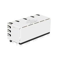 China X Multiple XRJD-S-24-8-8-4 Compatible LINK-PP LPJE108XAHNL Tab Up Green/Yellow LED 2X4 Port Connector Ethernet without Integrated Magnetics for sale
