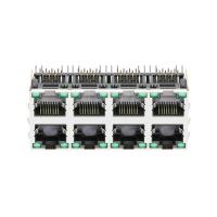 China LPJE108XAWNL Tab Up Green/Green LED 2X4 Port RJ45 Jack Connector without Integrated Magnetics for sale