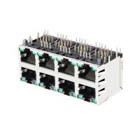 China LPJE108XAWNL Tab Up Green/Green LED 2X4 Port RJ45 Jack Connector without Integrated Magnetics for sale