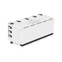 China LPJE108XAWNL Tab Up Green/Green LED 2X4 Port RJ45 Jack Connector without Integrated Magnetics for sale