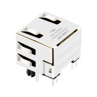 China Molex SD-48146-001 Compatible LINK-PP LPJE101AHNL 1X1 Port RJ45 Jack without Integrated Magnetics Tab Up Green/Yellow LED for sale