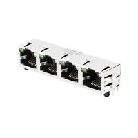 China LPJE401A26NL Without Integrated Magnetics 1x4 Port Shielded RJ45 Connector for sale