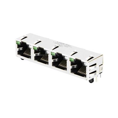 China LPJE401A26NL Without Integrated Magnetics 1x4 Port Shielded RJ45 Connector for sale