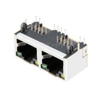 China LPJE201BGNL Tab Down Yellow/Green LED 1X2 Port RJ45 Magnetic Jack without Integrated Magnetics for sale