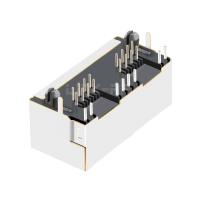 China LPJE201BGNL Tab Down Yellow/Green LED 1X2 Port RJ45 Magnetic Jack without Integrated Magnetics for sale
