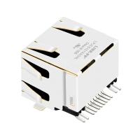China LPJES101XAGNL Right Angle RJ45 Female Connector without Integrated Magnetics Tab Up Yellow/Green Led for sale