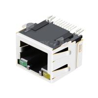 China WE 634008137521 Compatible LINK-PP LPJES101XAGNL Single Port RJ45 Connector without Integrated Magnetics Tab Up Yellow/Green LED for sale