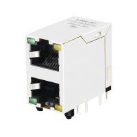 China LPJE106XBHNL Without Integrated Magnetics RJ45 Female Connector 2X1 Port Green/Yellow LED for sale