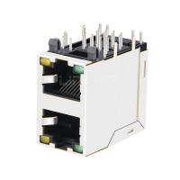 China LPJE106XBHNL Without Integrated Magnetics RJ45 Female Connector 2X1 Port Green/Yellow LED for sale
